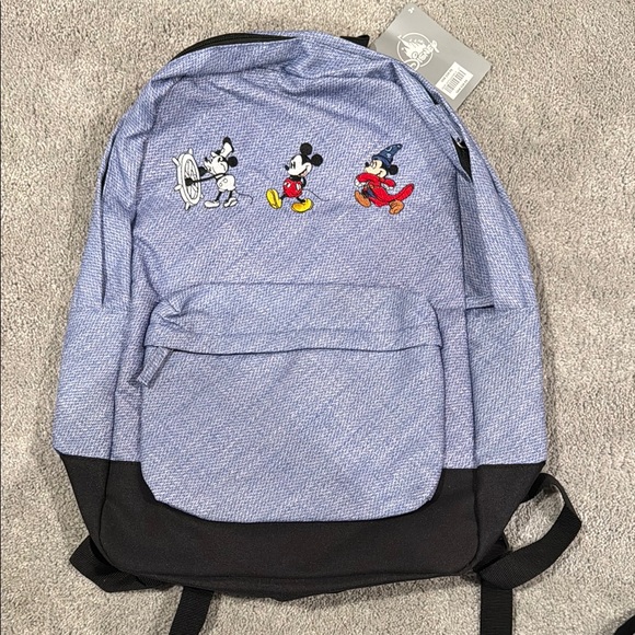 Disney | Bags | Blue And Black Mickey Mouse Backpack | Poshmark